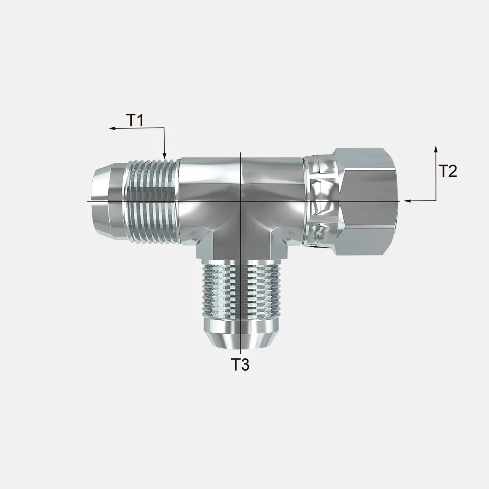 871-FS TEE MACHO FLARED- HEMBRA FLARED GIRATORIA- MACHO FLARED, PRESIÓN ...