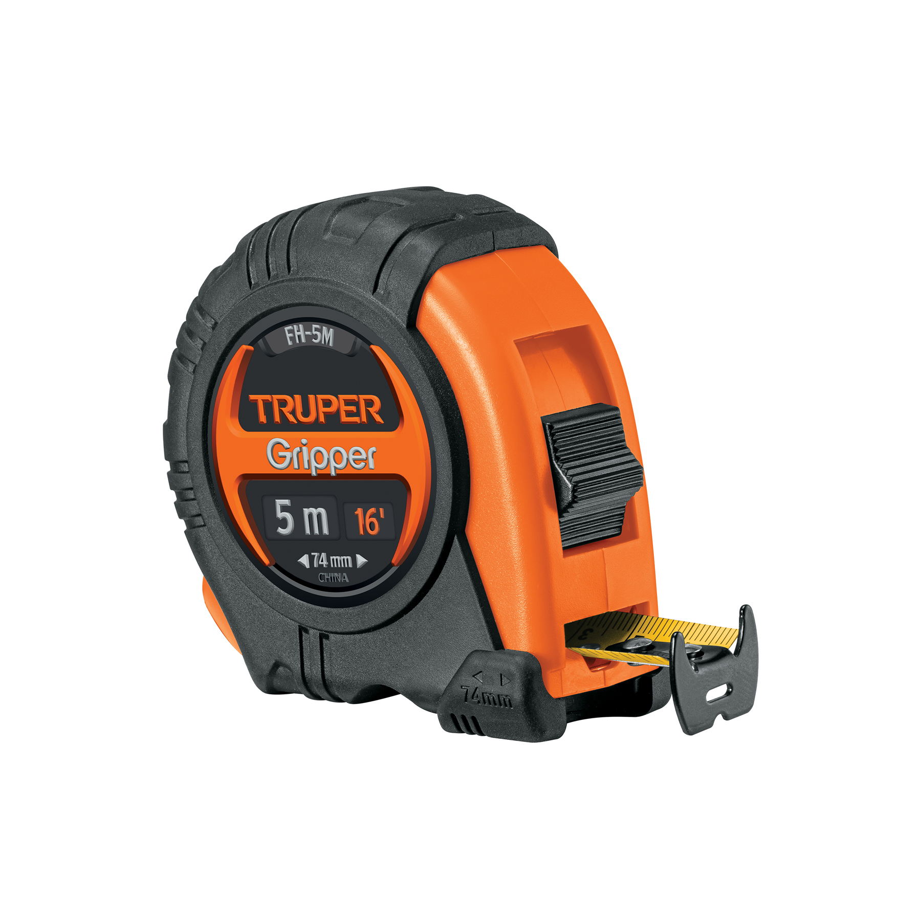 14578 Flexómetro Gripper contra impactos 5 m cinta 19 mm, Truper ...